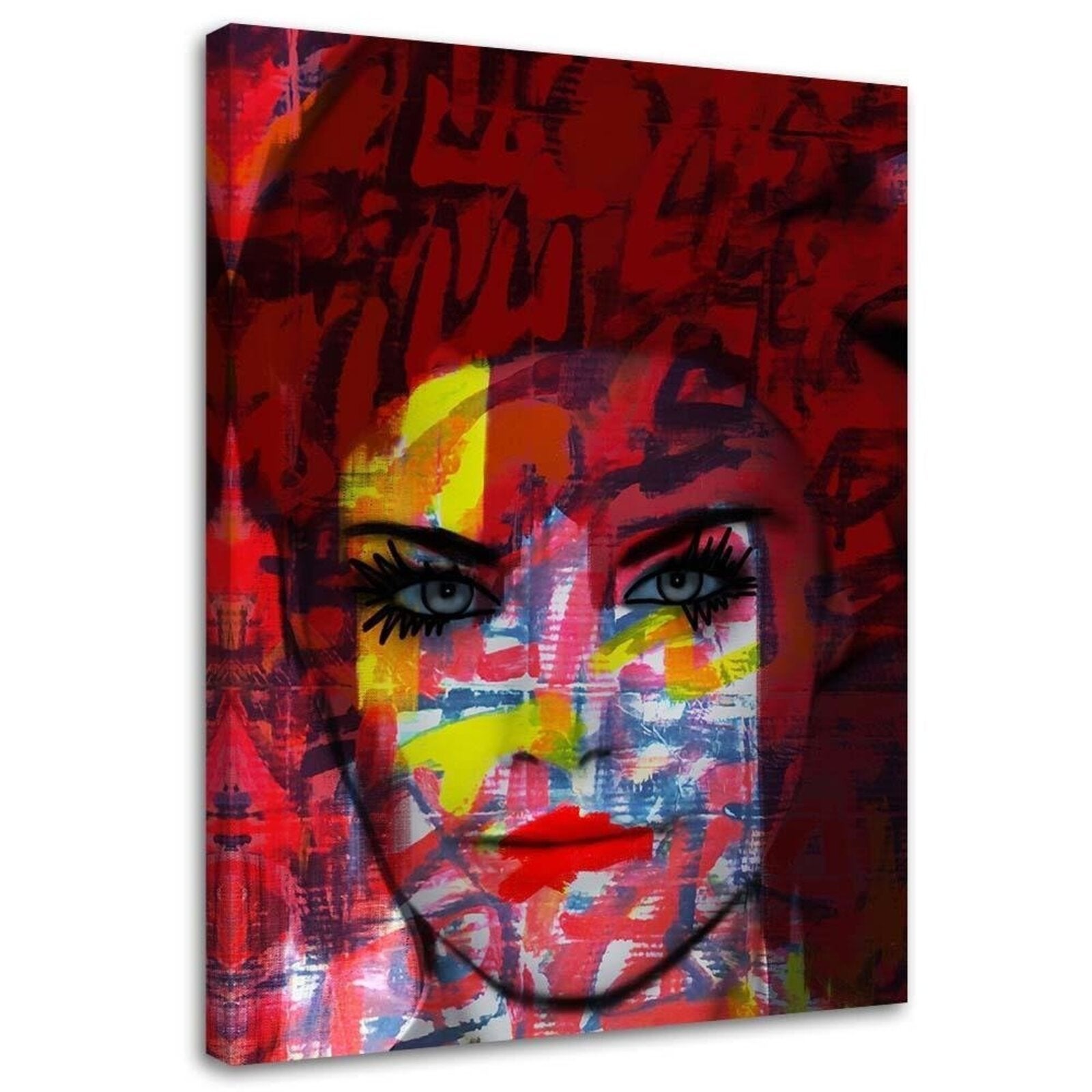 Tableau portrait de femme abstrait - 40 x 60 cm | Leroy Merlin