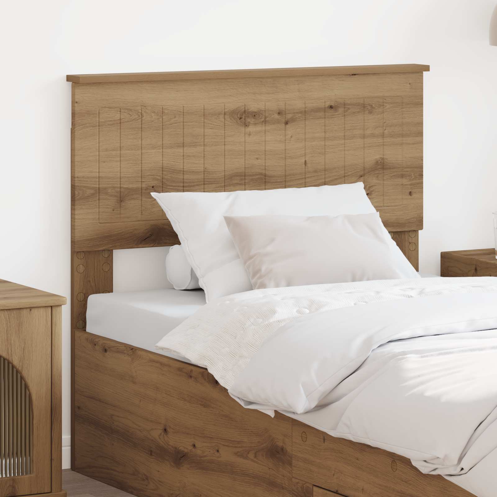 Maison Exclusive - Cabecero Roble artesanal Madera contrachapada ...