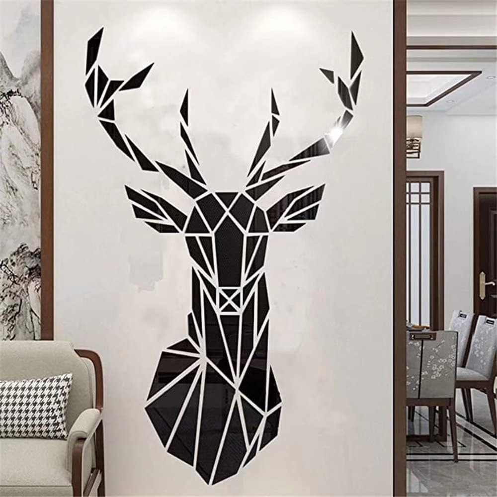 3D Art du Cerf Muraux Sticker Mural Murale Wall Stickers Autocollant ...