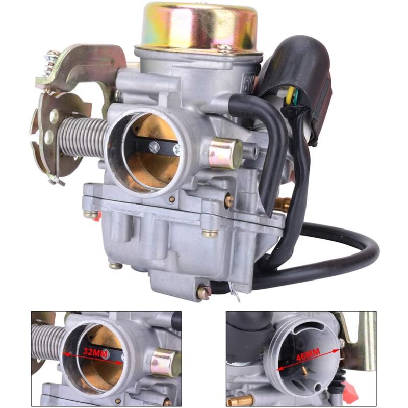 Carburateur CVK32 mm CVK 32 mm – Carburateur à Jet d'alimentation Universel pour Moto, VTT, UTV ...
