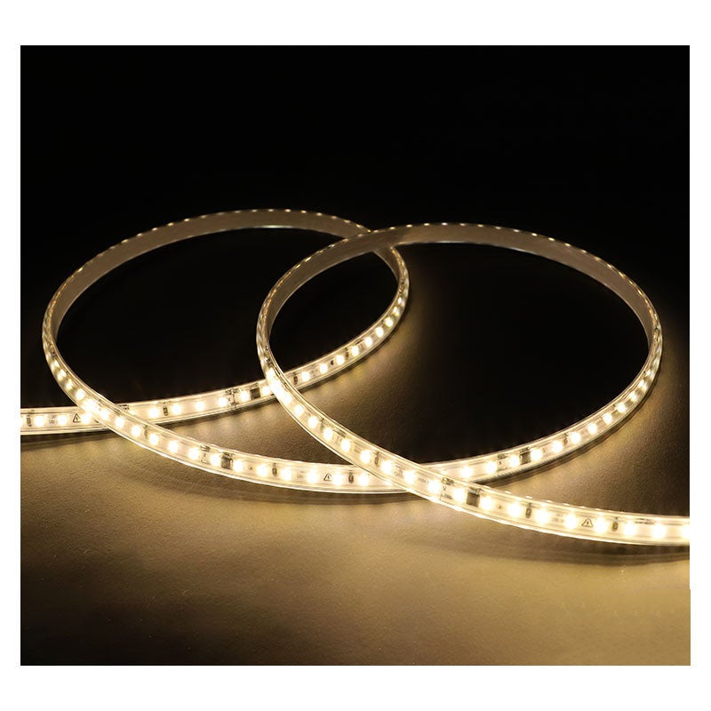 Ruban LED 2835 - 8W/m - 3000K Blanc Chaud - IP65 - 1m - 660lm - 230V ...