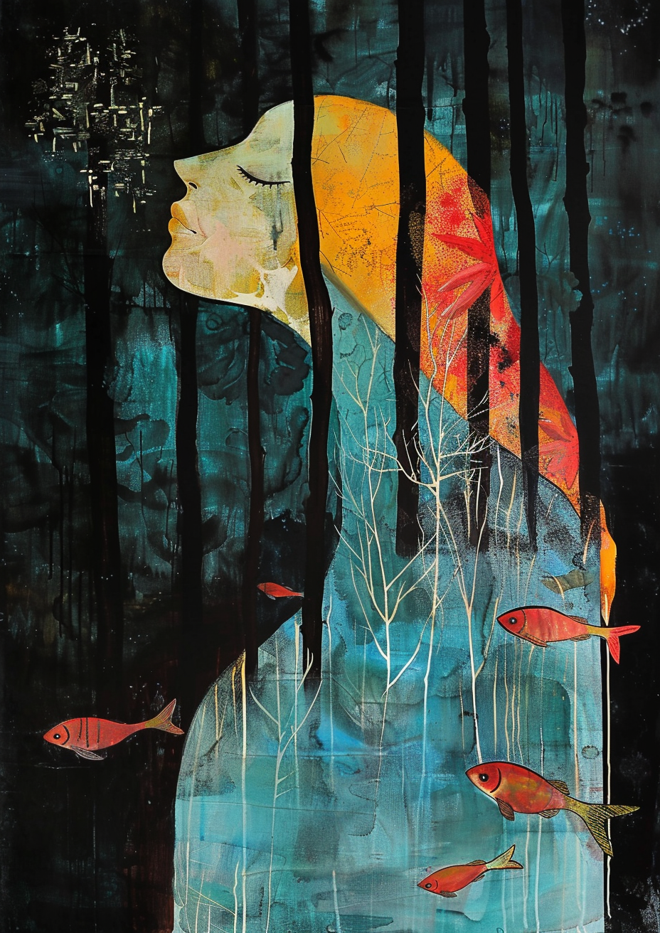 Estampe à encadrer, 30 x 40 cm. POLARTE - Une symphonie onirique dans ...