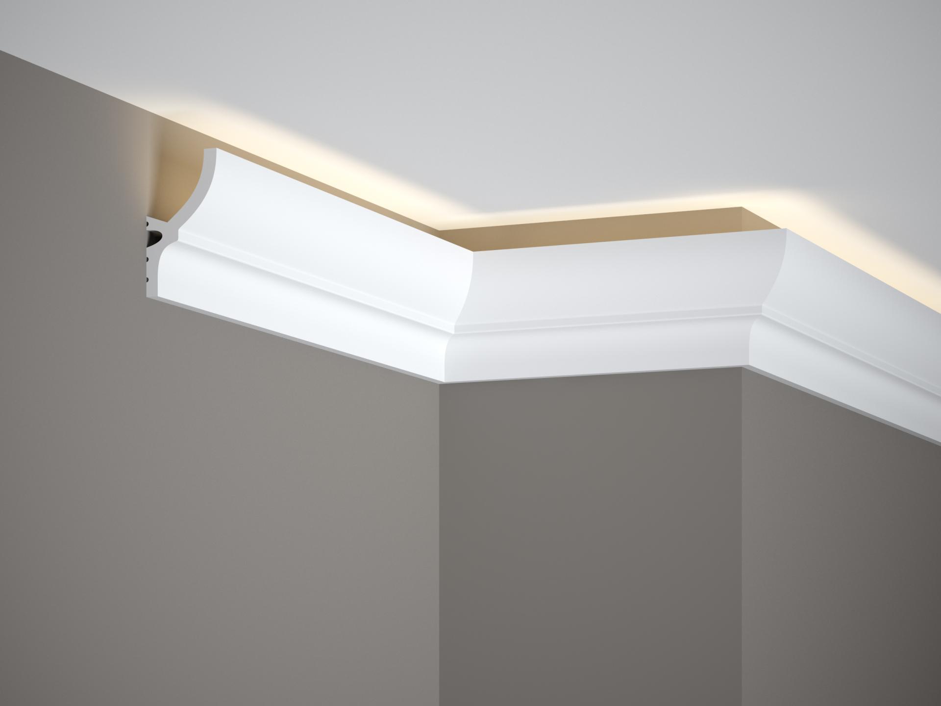 Corniche plafond pour LED SDS070 - 200 x 7,2 x 4cm (L x h x p) | Leroy ...