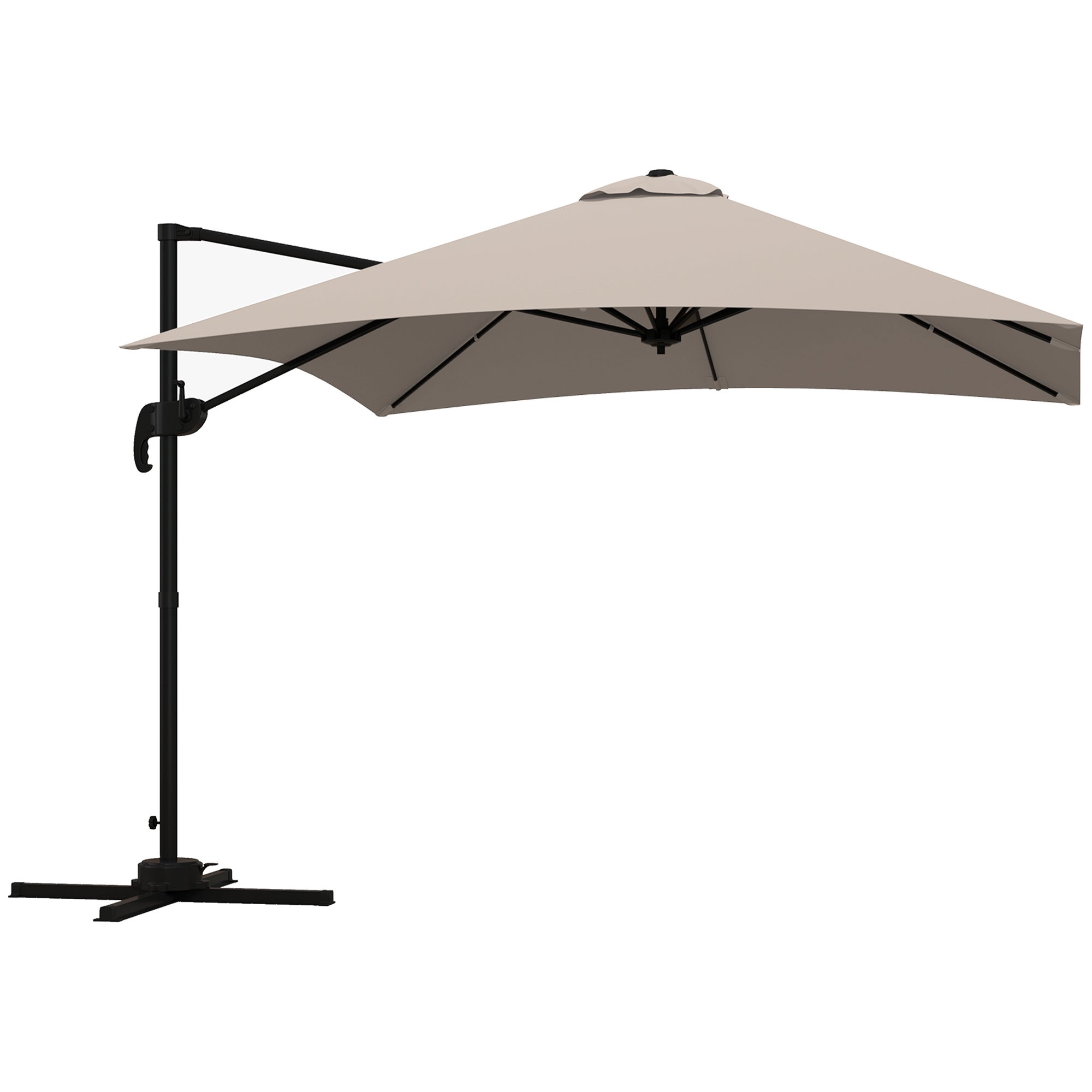 Parasol déporté carré inclinable pivotant 360° | Leroy Merlin