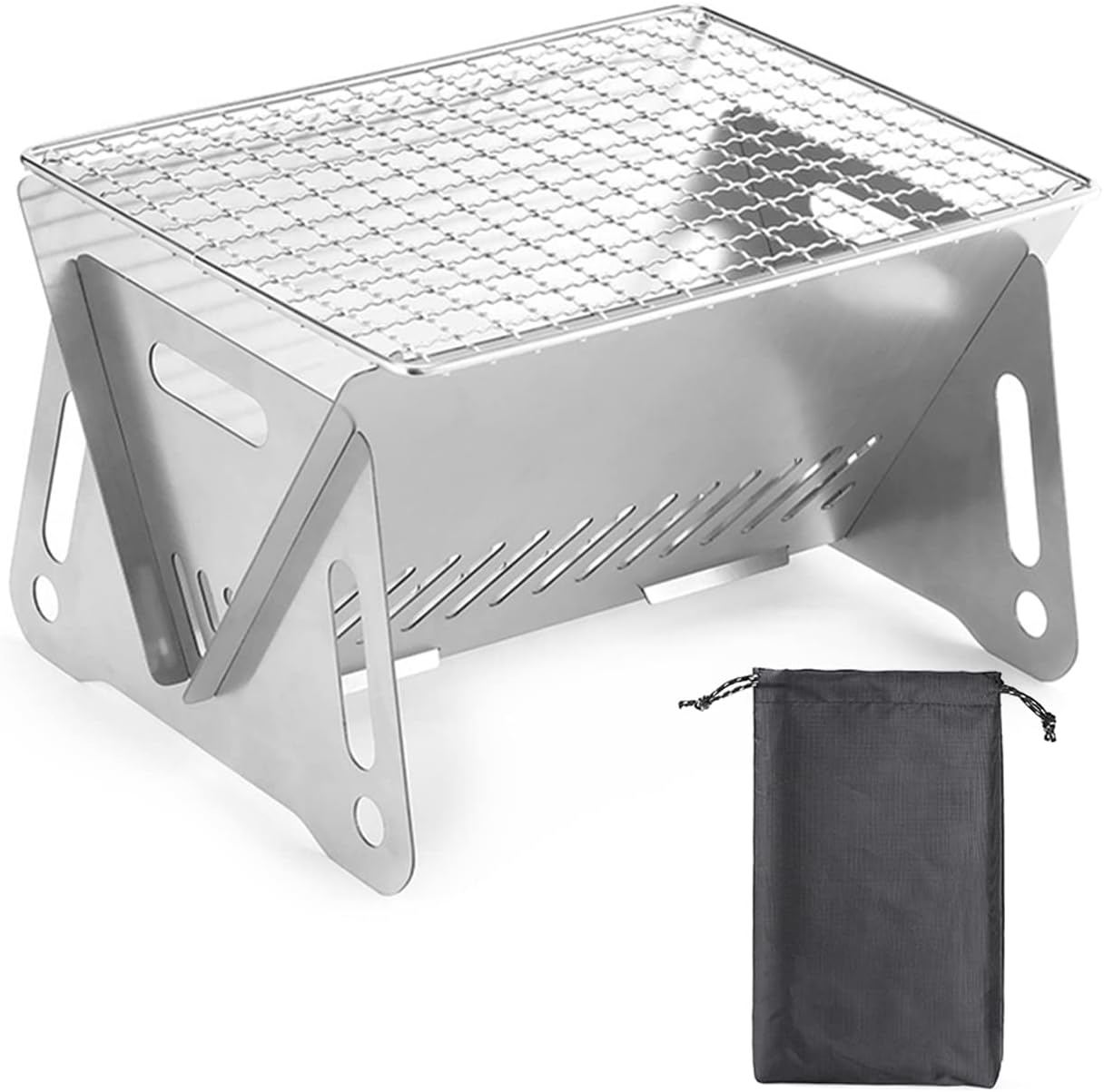 Barbecue pliable portable en acier inoxydable - Pour l'extérieur, le ...