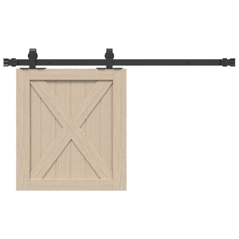 VidaXL Kit de porte d armoire coulissante 91,5 cm acier au carbone ...