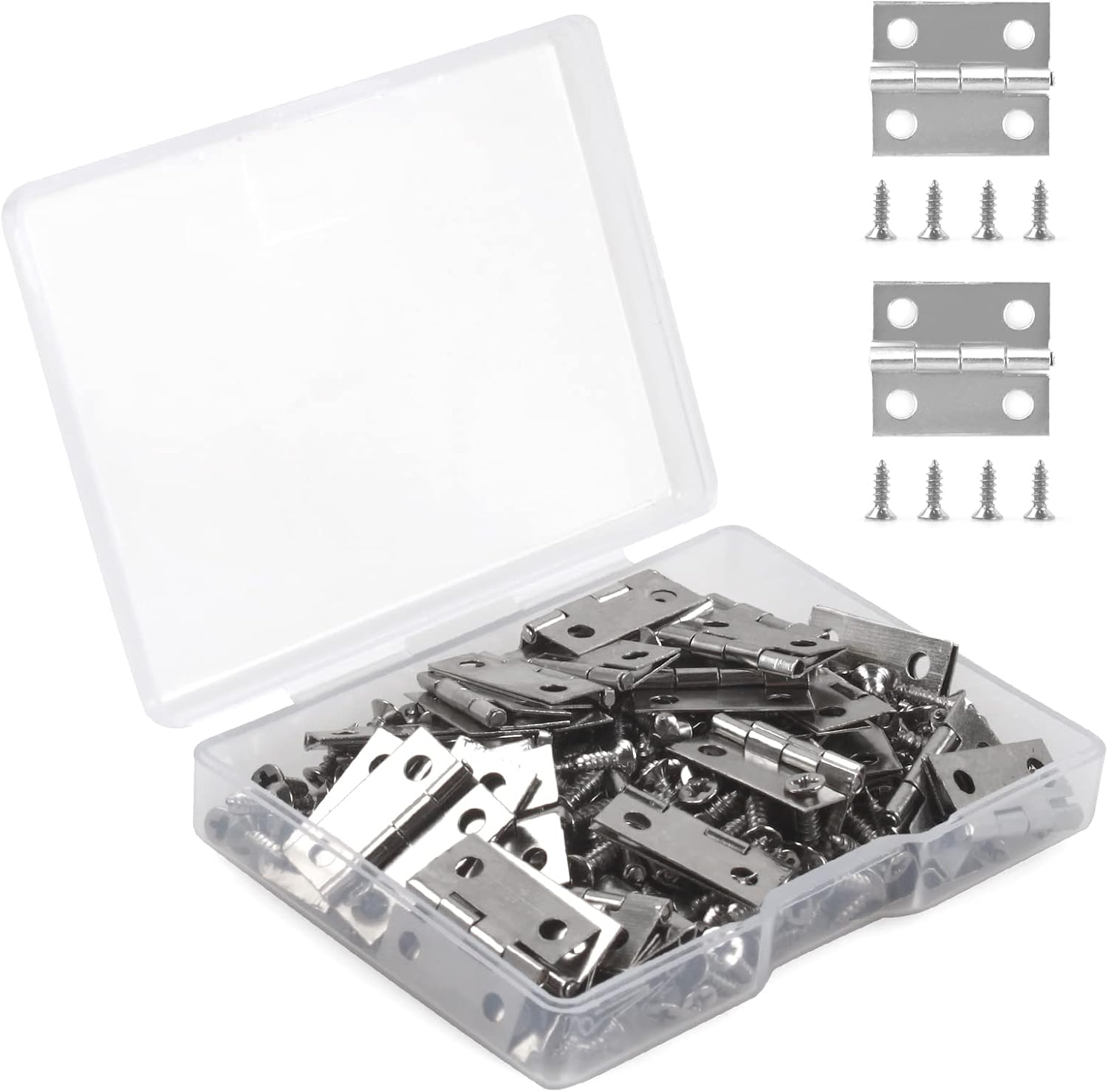 50 Pièces Mini Charnières Rétro, 18 x 15mm Charniere Inox Invisible ...