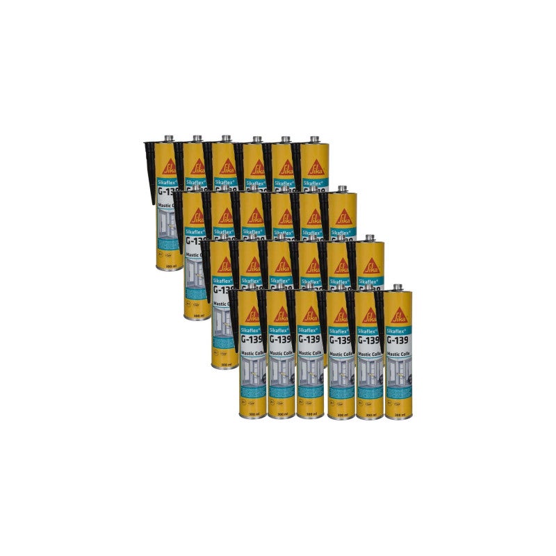 Lot de 24 mastic-colle à prise rapide SIKA Sikaflex G 139 - Noir ...