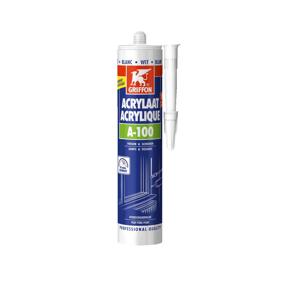 Mastic acrylique universel a-100 blanc - cartouche de 300ml | Bricoman