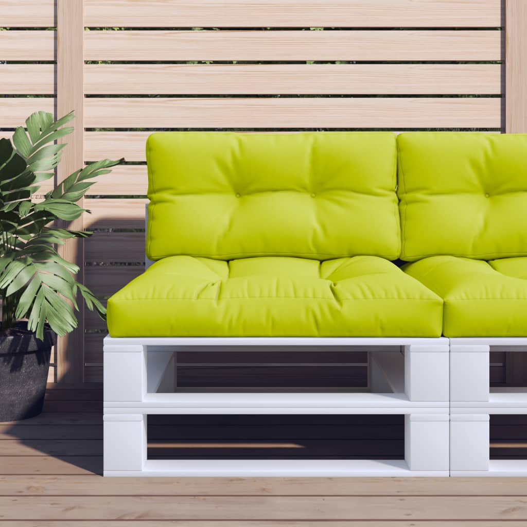 Cuscini per pallet 2 pezzi in tessuto verde brillante | Leroy Merlin