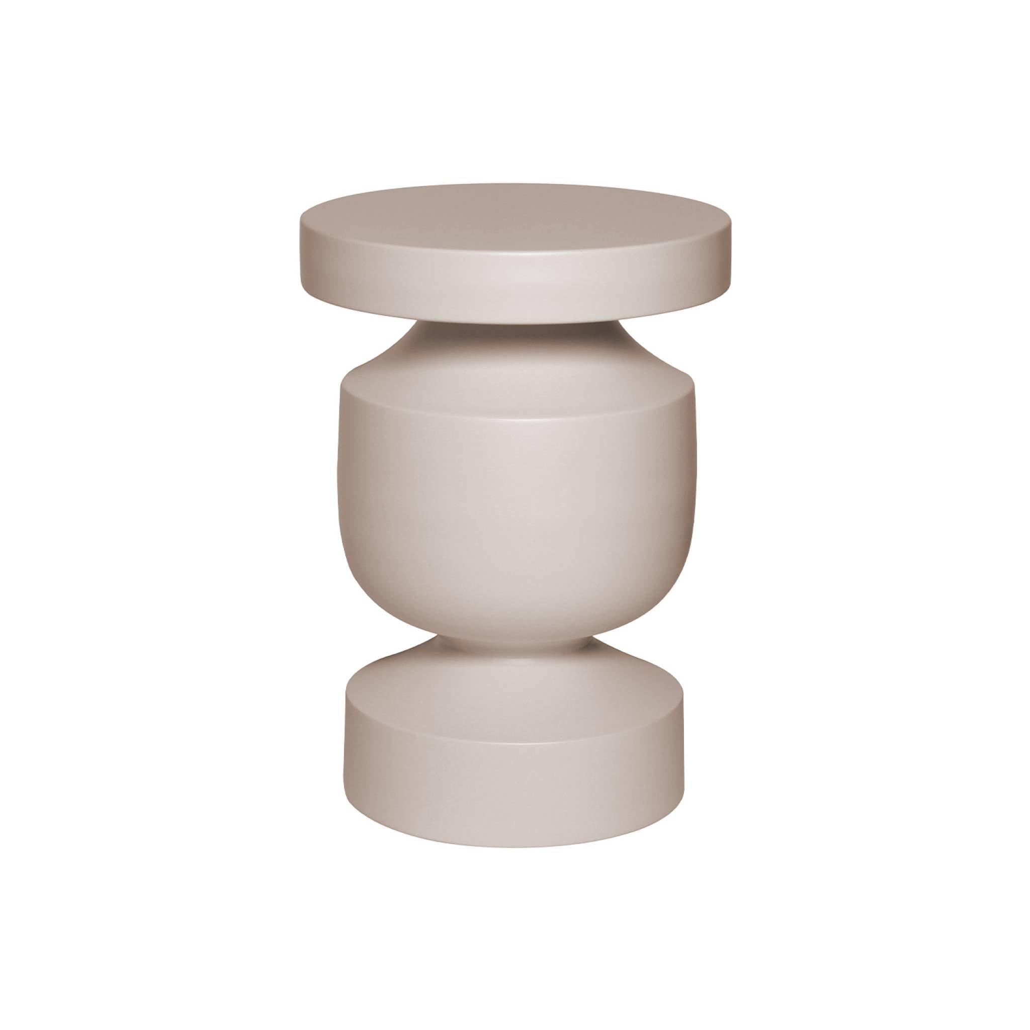 Table d'appoint. bout de canapé. table de chevet en métal coloris crème ...