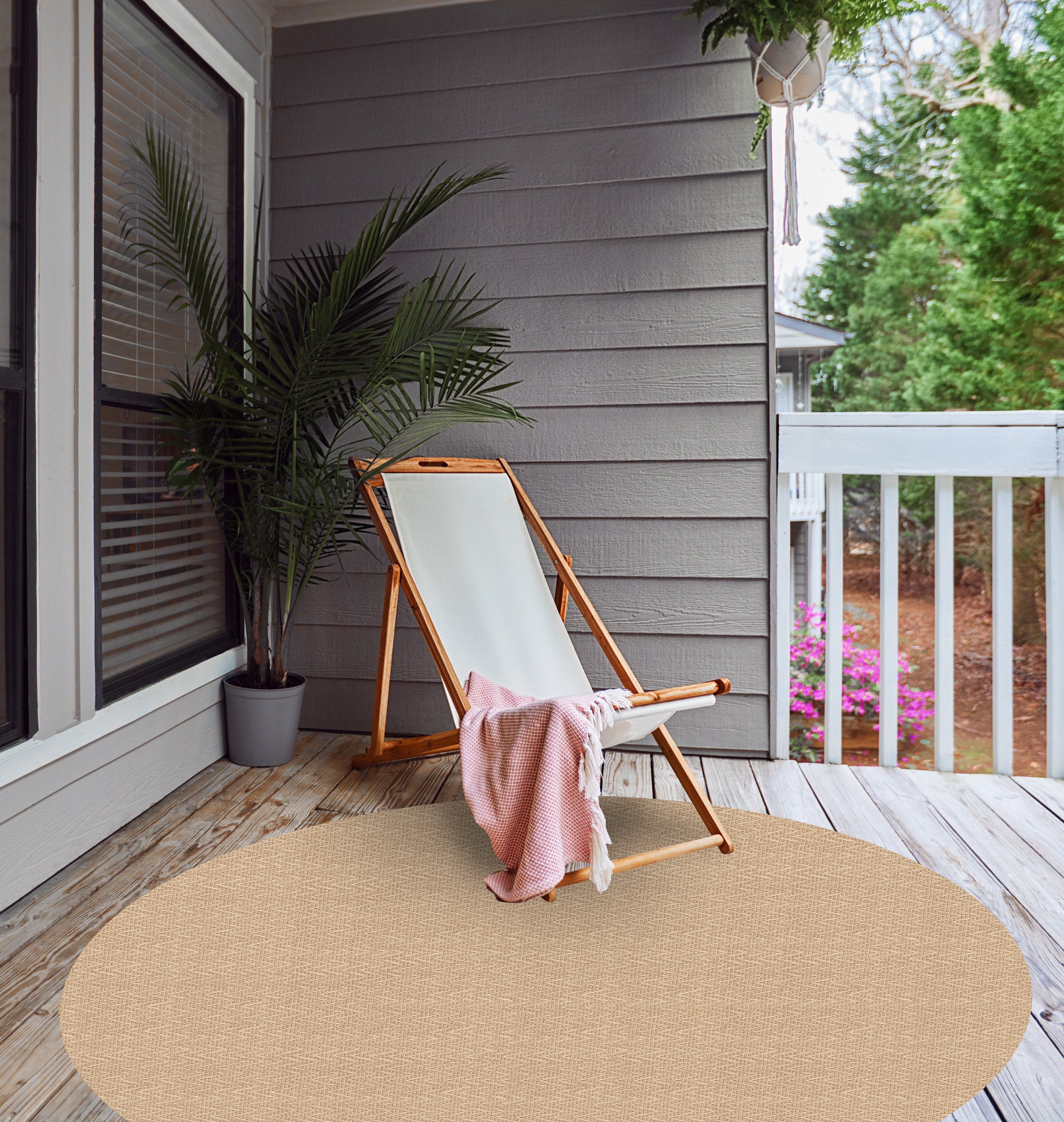 Tapis PVC intérieur/extérieur Christophe [Diam] 150 cm - PVC imprimé ...