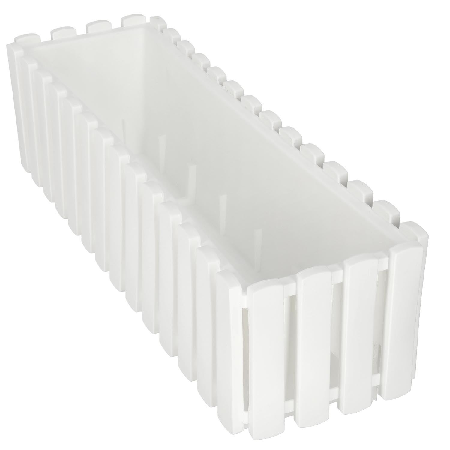 Jardinière de balcon rustique blanche 60 cm pour balustrade | Leroy Merlin