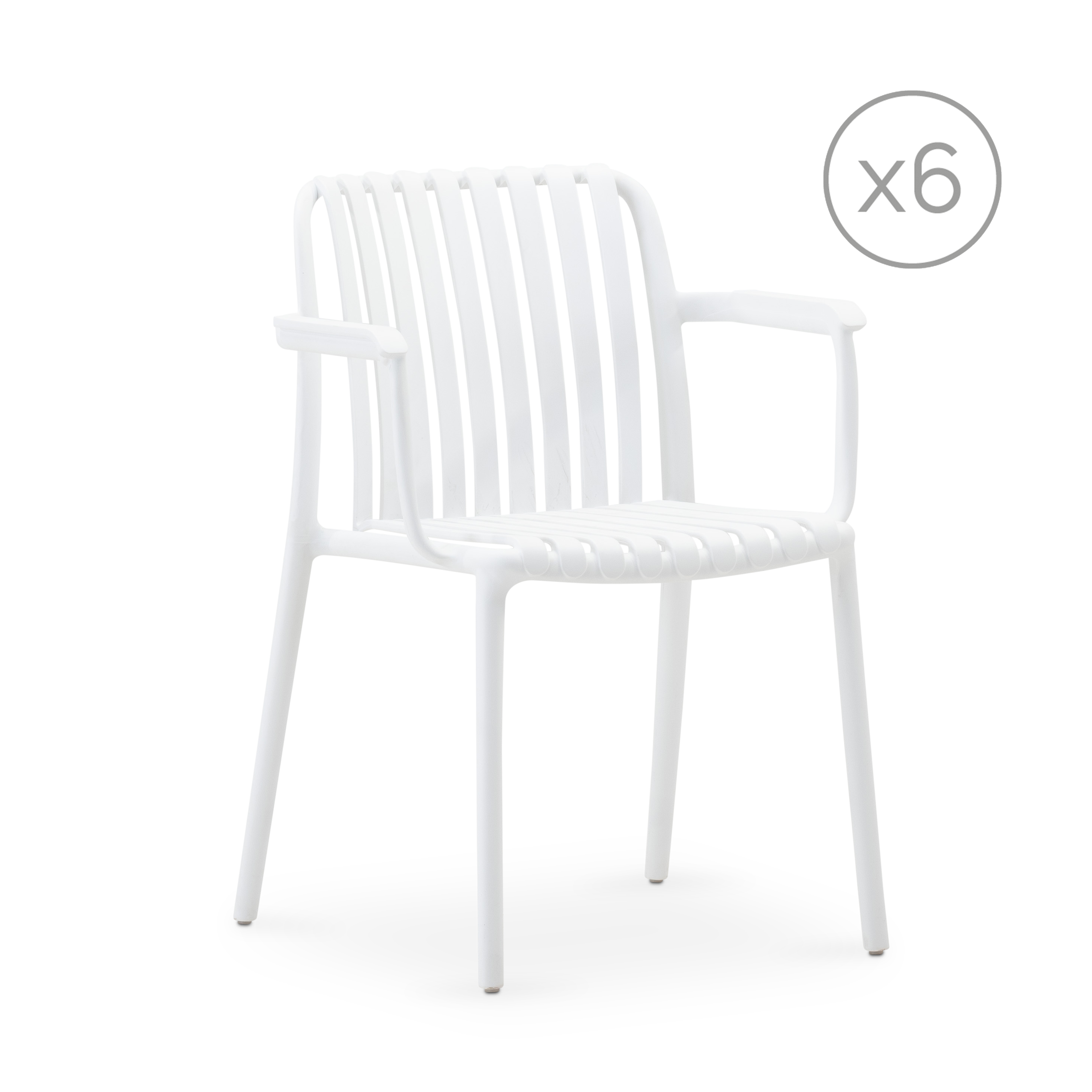 Chaise de jardin sans coussin Cora en Polypropylène Blanc | Leroy Merlin