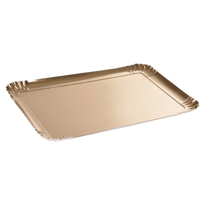 Lot de 3 Plateaux en Carton "Rectangle" 28x42cm Or | Leroy Merlin