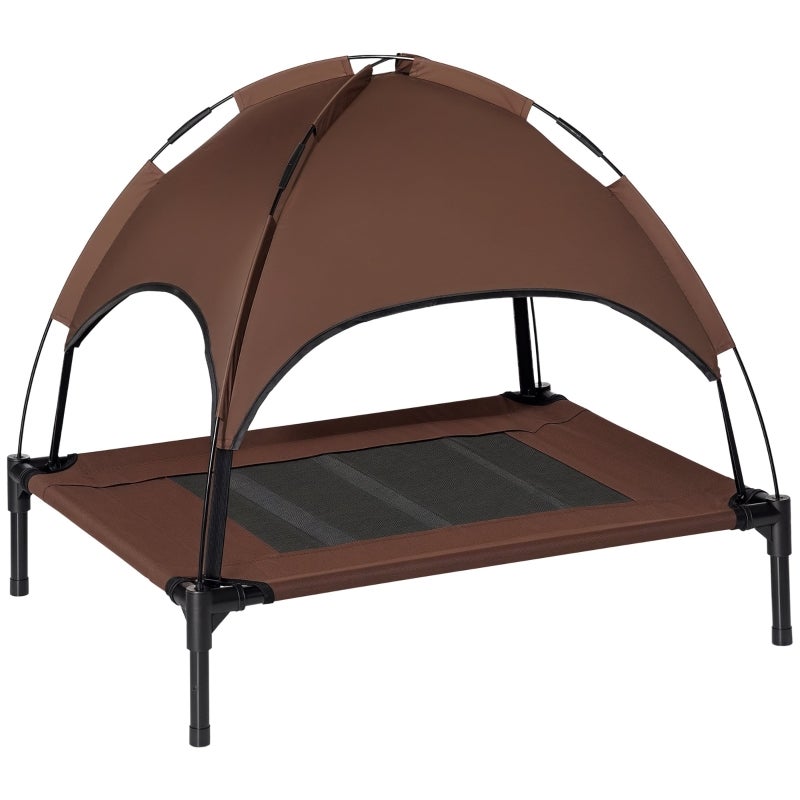 Cama para perros elevada con dosel al aire libre, 76x61x73 cm, tela de ...
