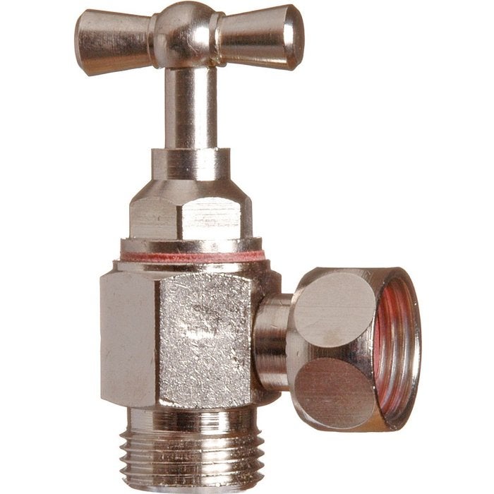 Robinet équerre à potence blanchi - MF 3/8'- sans presse étoupe | Bricoman