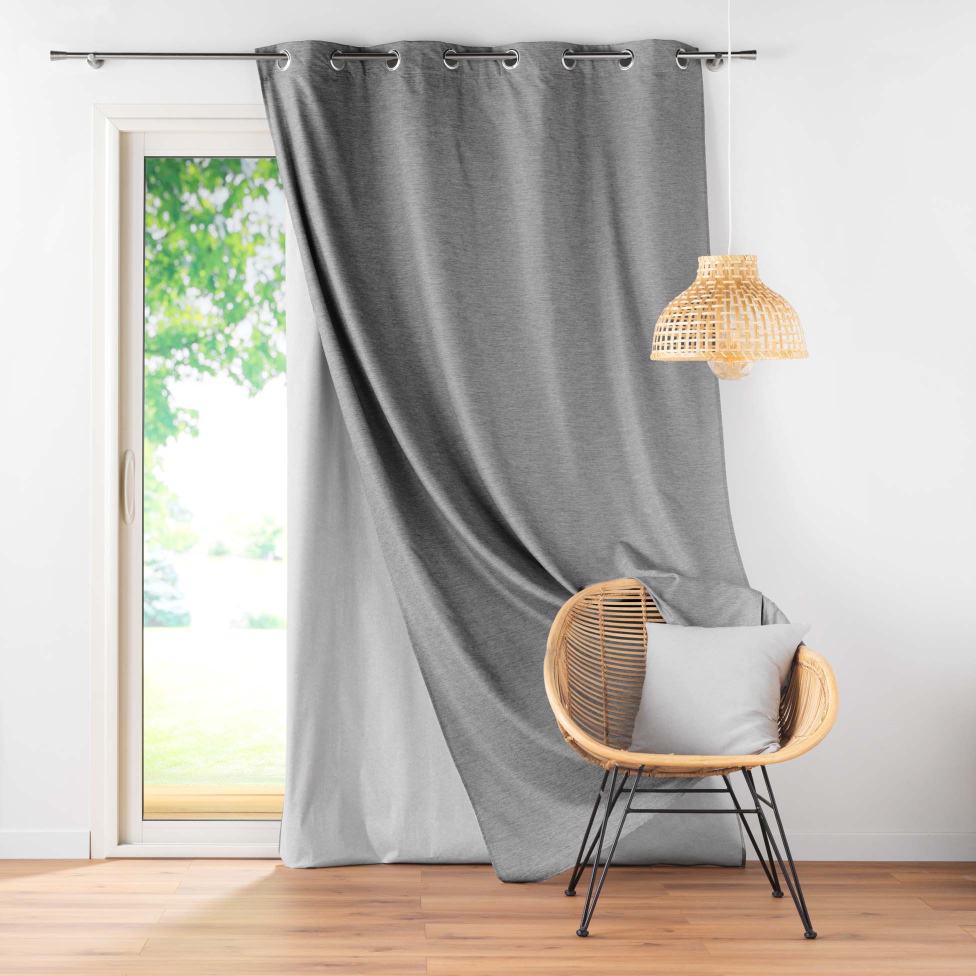 Lot de 4 Rideaux à Oeillets avec Doublure Amovible (140 x 260 cm ...