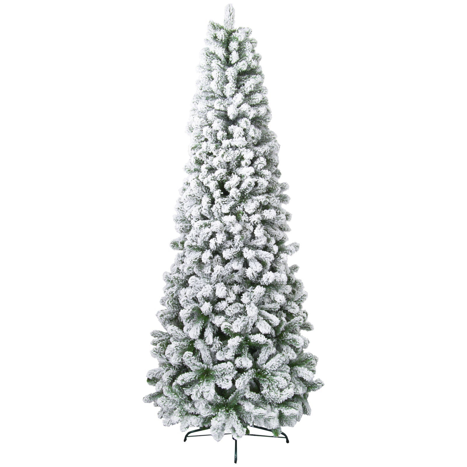Albero di natale Slim innevato "Kentucky" in PVC + Flock Bianco per ...