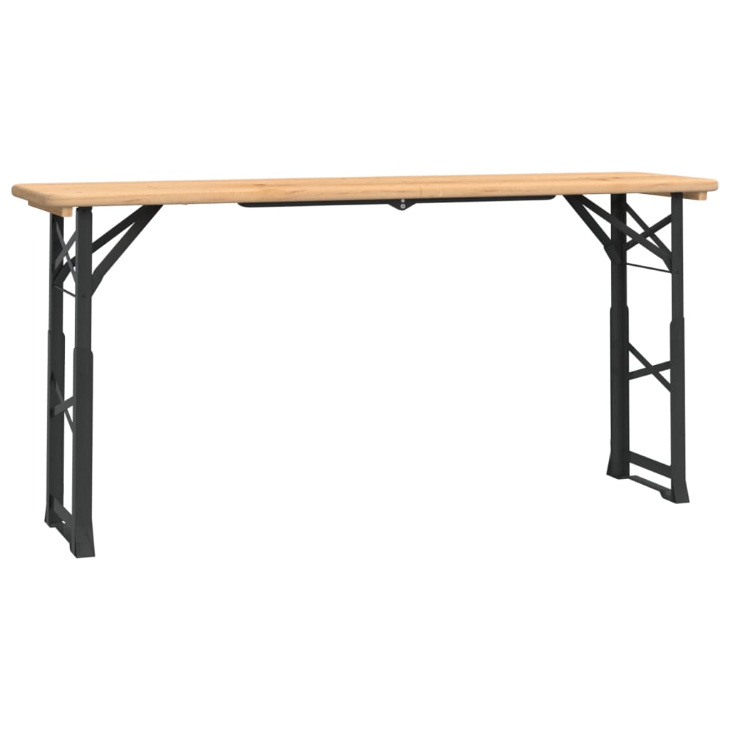 Mesa plegable de bar madera maciza abeto 170x50x75/105 cm | Leroy Merlin