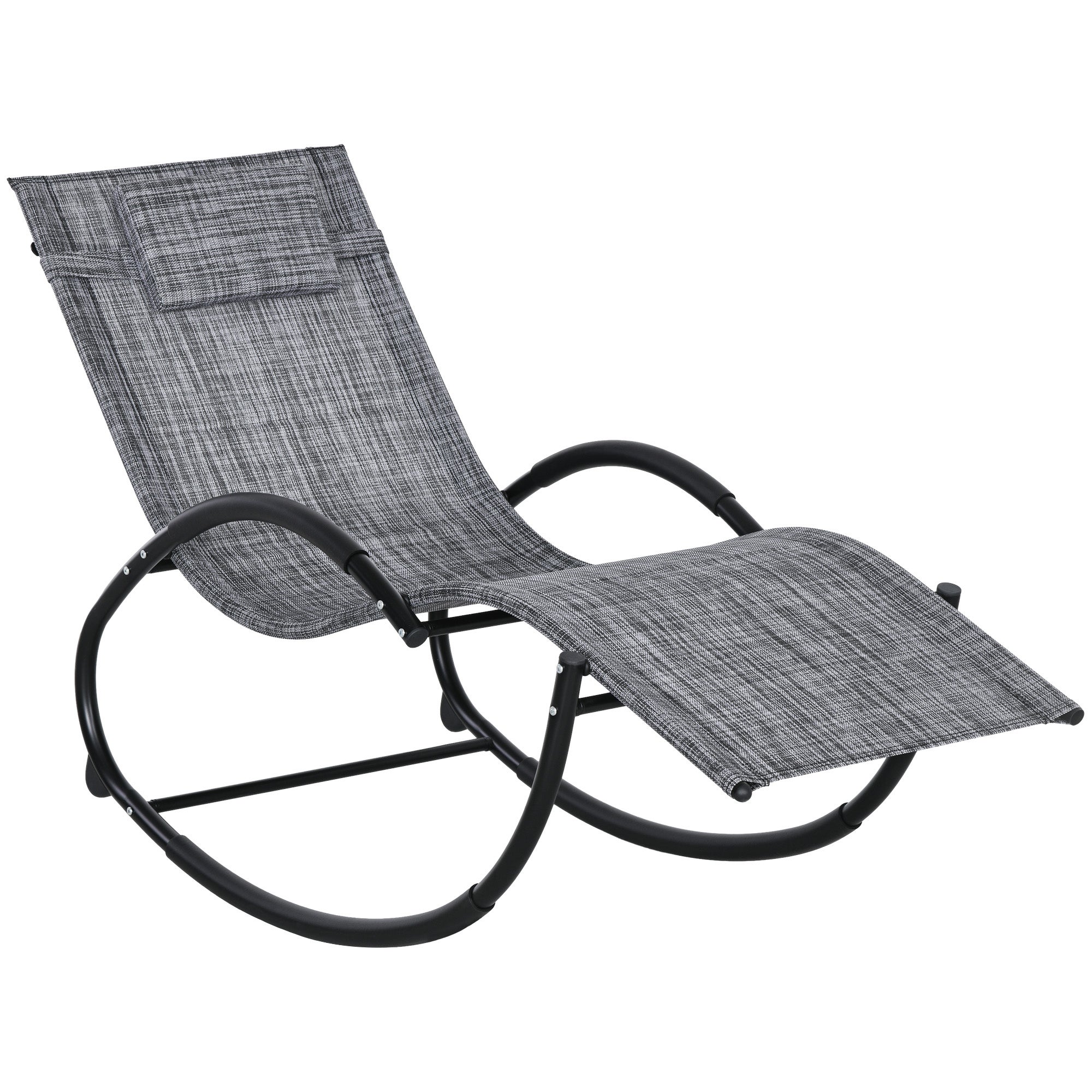 Fauteuil à bascule d'extérieur imperméable zéro gravité avec appui-tête ...