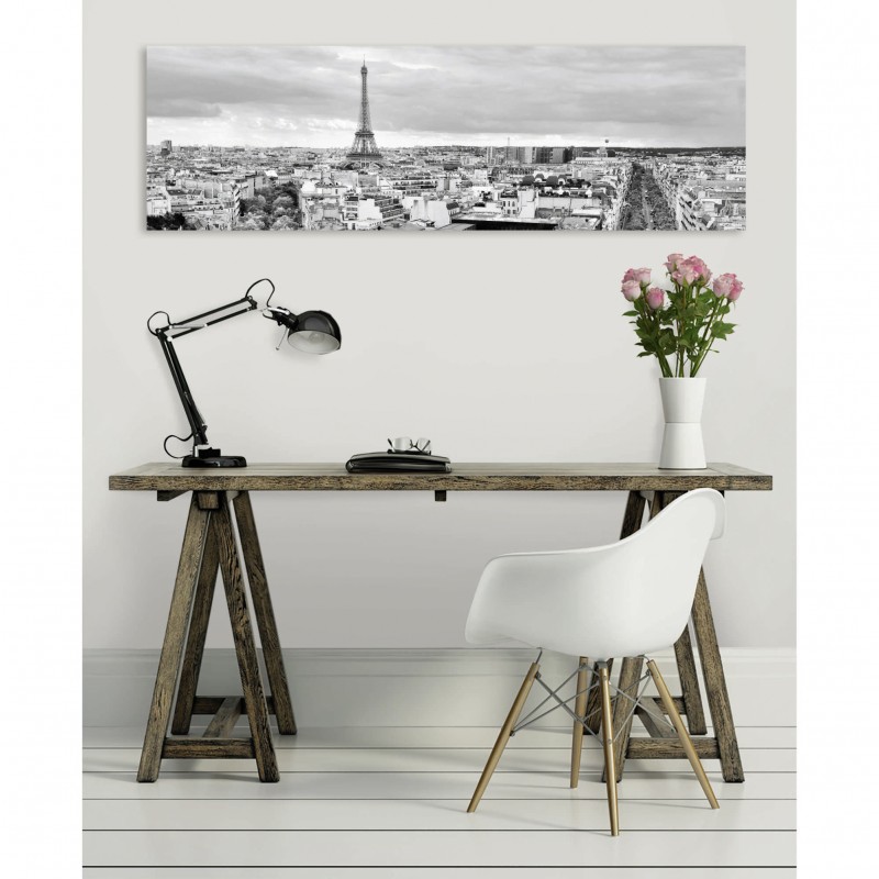 Tableau toile XXL en kit Paris Panorama 130 x 40 cm - Toile textile ...