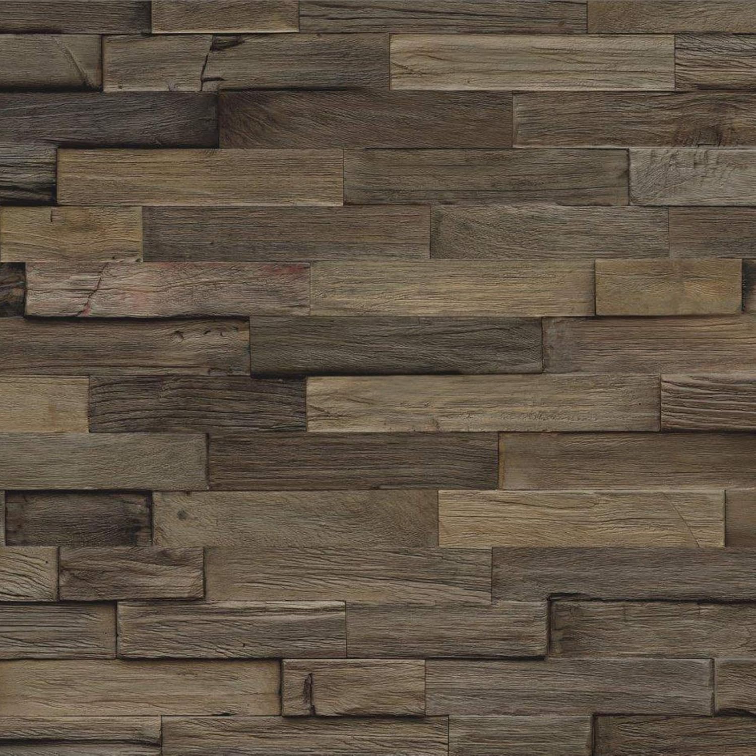 Revestimiento de pared INDO Teak FSC 1m²: paneles de pared de madera ...