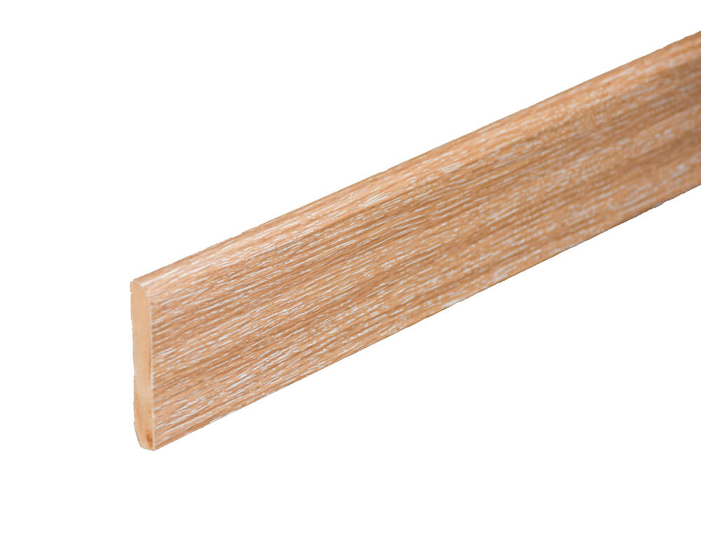 Plinthe MDF 2 m - Chêne Cérusé - Lot de 5 - 80 x 14 mm | Leroy Merlin