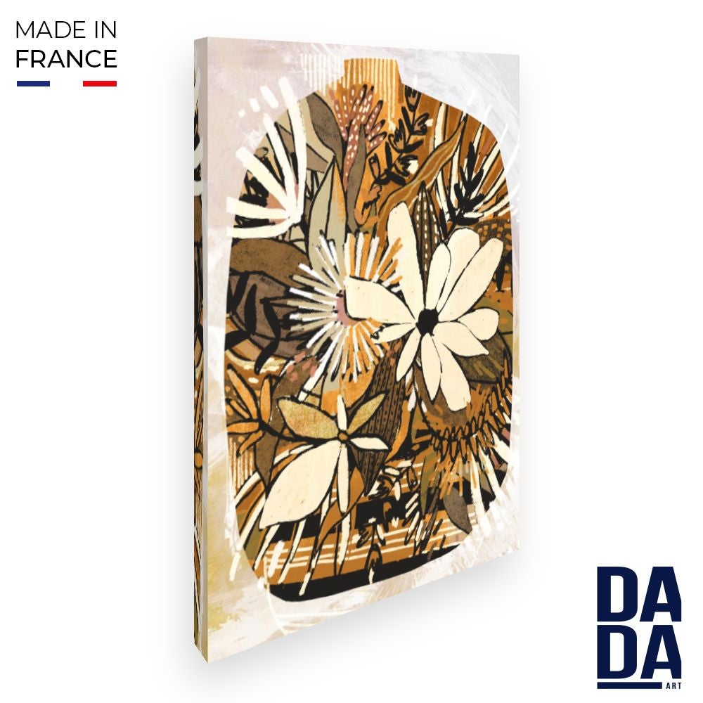 Toile Fleurs stylisées / 100x140cm / Fabriqué en France / DADA ART ...