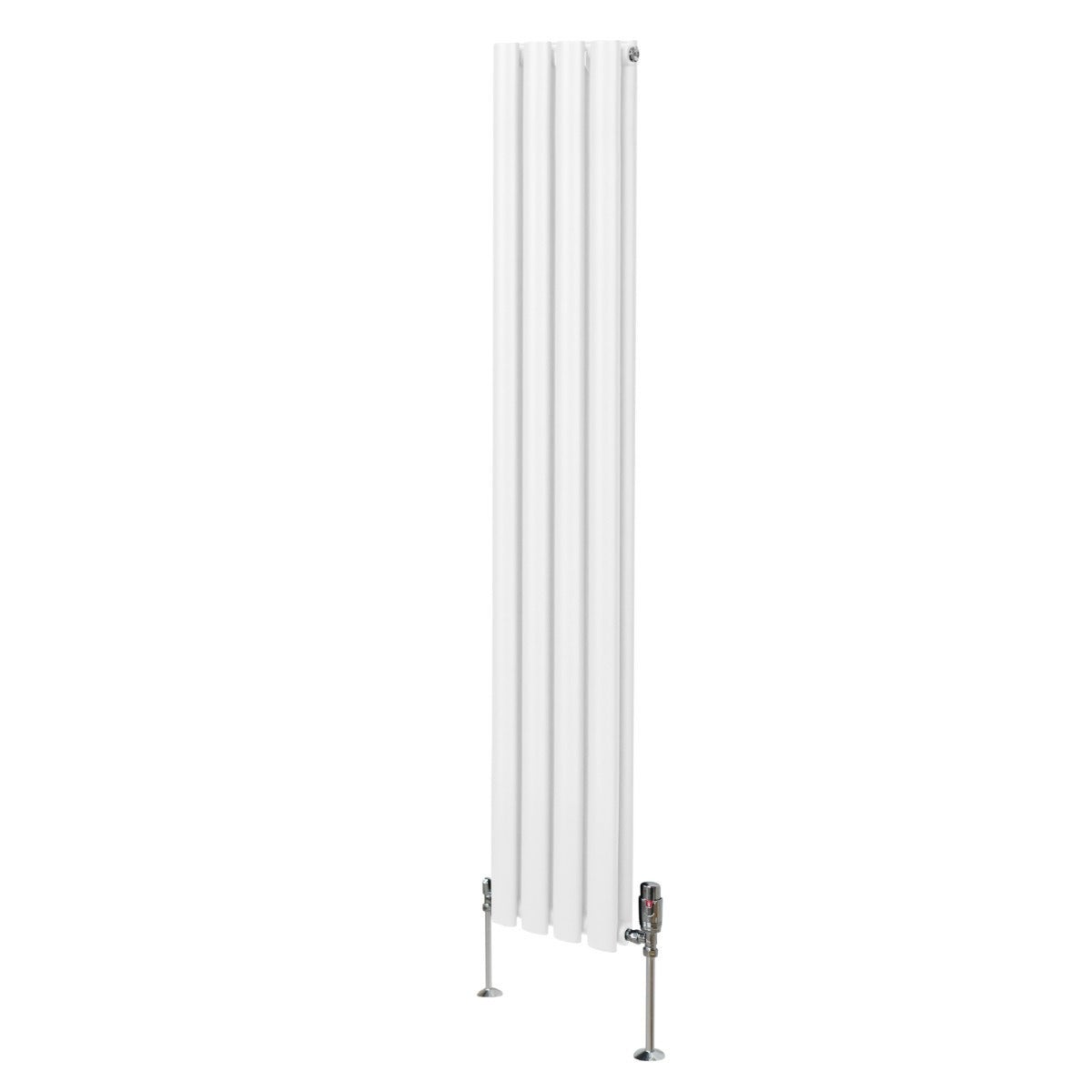 Radiador De Columna Ovalada 1600mm x 240mm Vertical & Válvulas Cromadas ...
