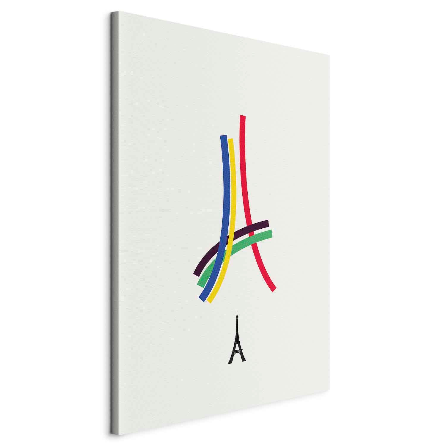 Exclusivité J.O -Tableau - Tour Eiffel - graphisme coloré - abstraction ...