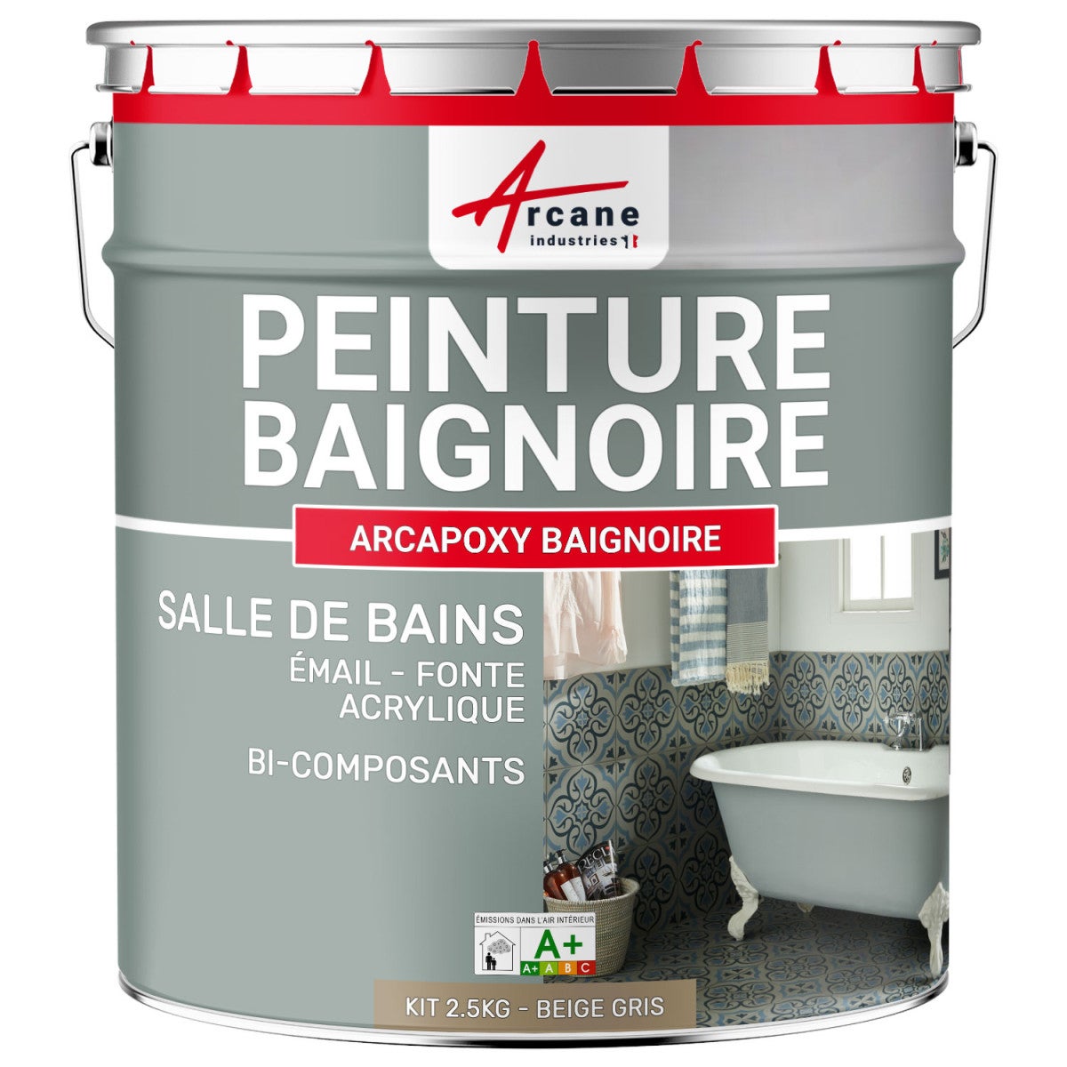 PEINTURE BAIGNOIRE LAVABO - Résine Époxy Pour Rénovation - 2.5 kg ...