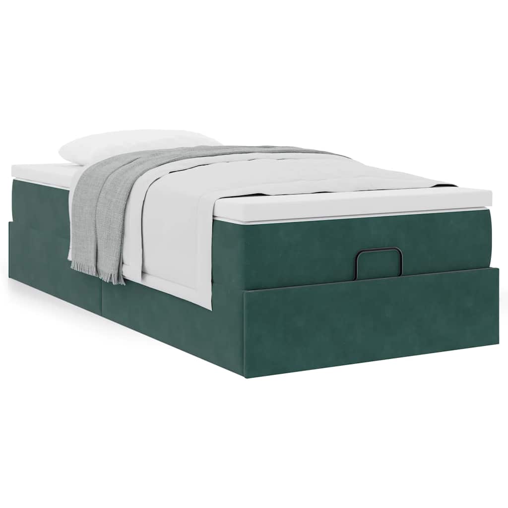 VidaXL Struttura Letto Pouf con Materasso 80x200 cm Velluto | Leroy Merlin