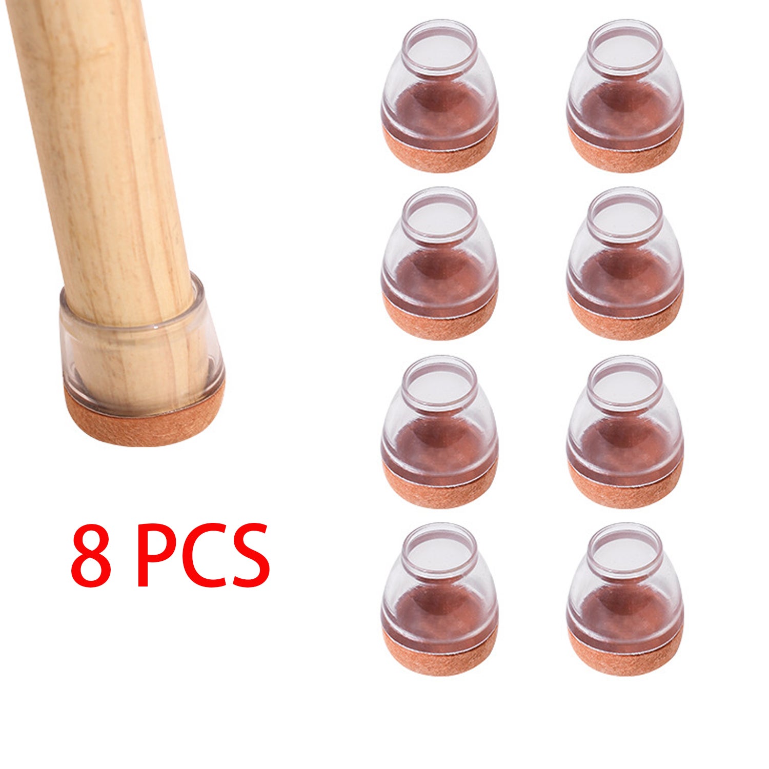 8 pièces Protection Pied de Chaise, 13-19mm Protege Pied de Chaise ...