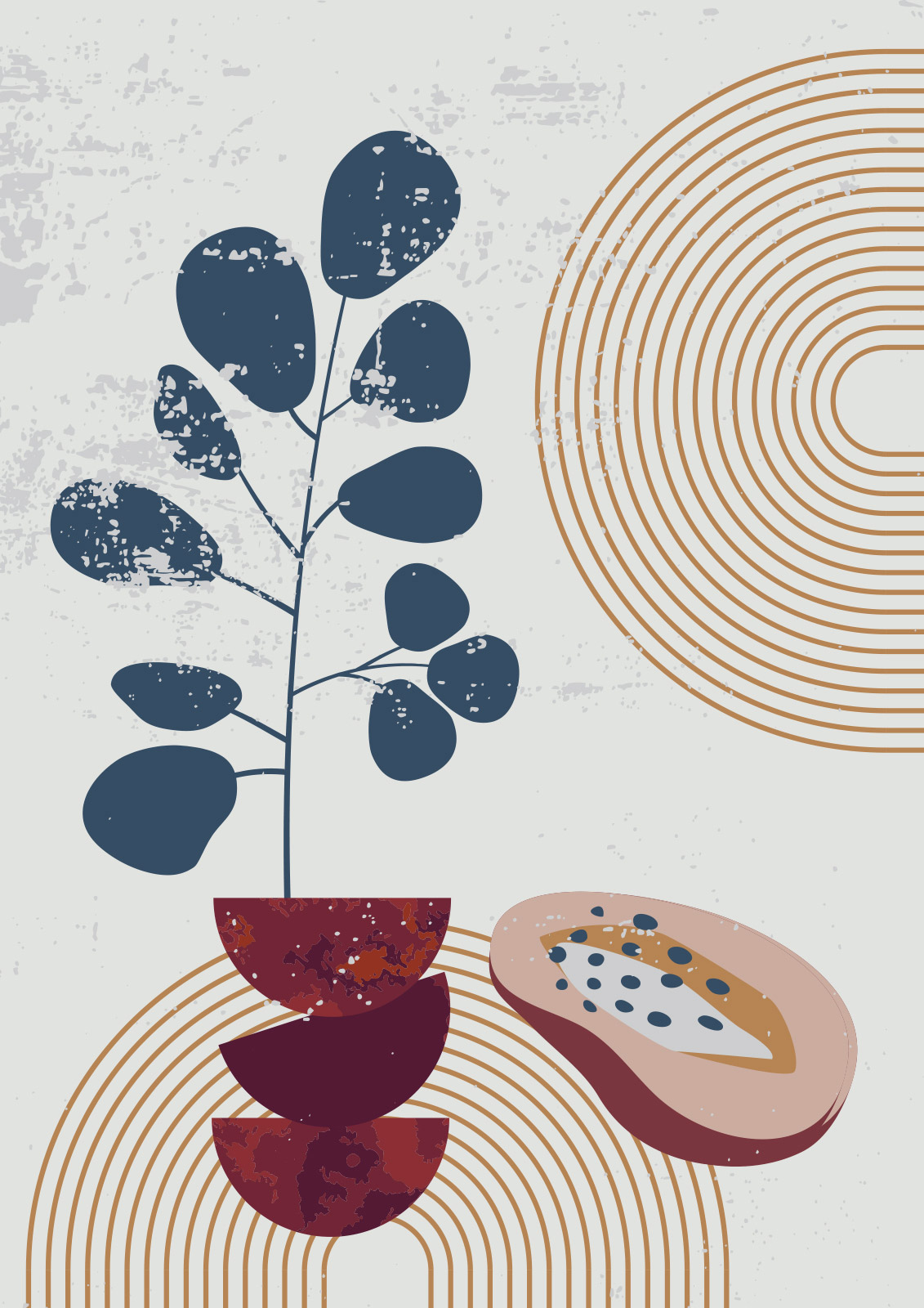 Papier peint panoramique - Boho - Largeur 226 cm x Hauteur 320 cm ...