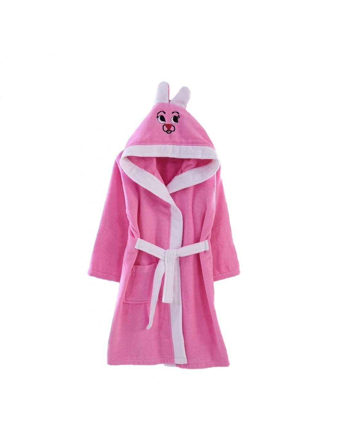 Peignoir Eponge Enfant Rose - 1/2 ans | Leroy Merlin