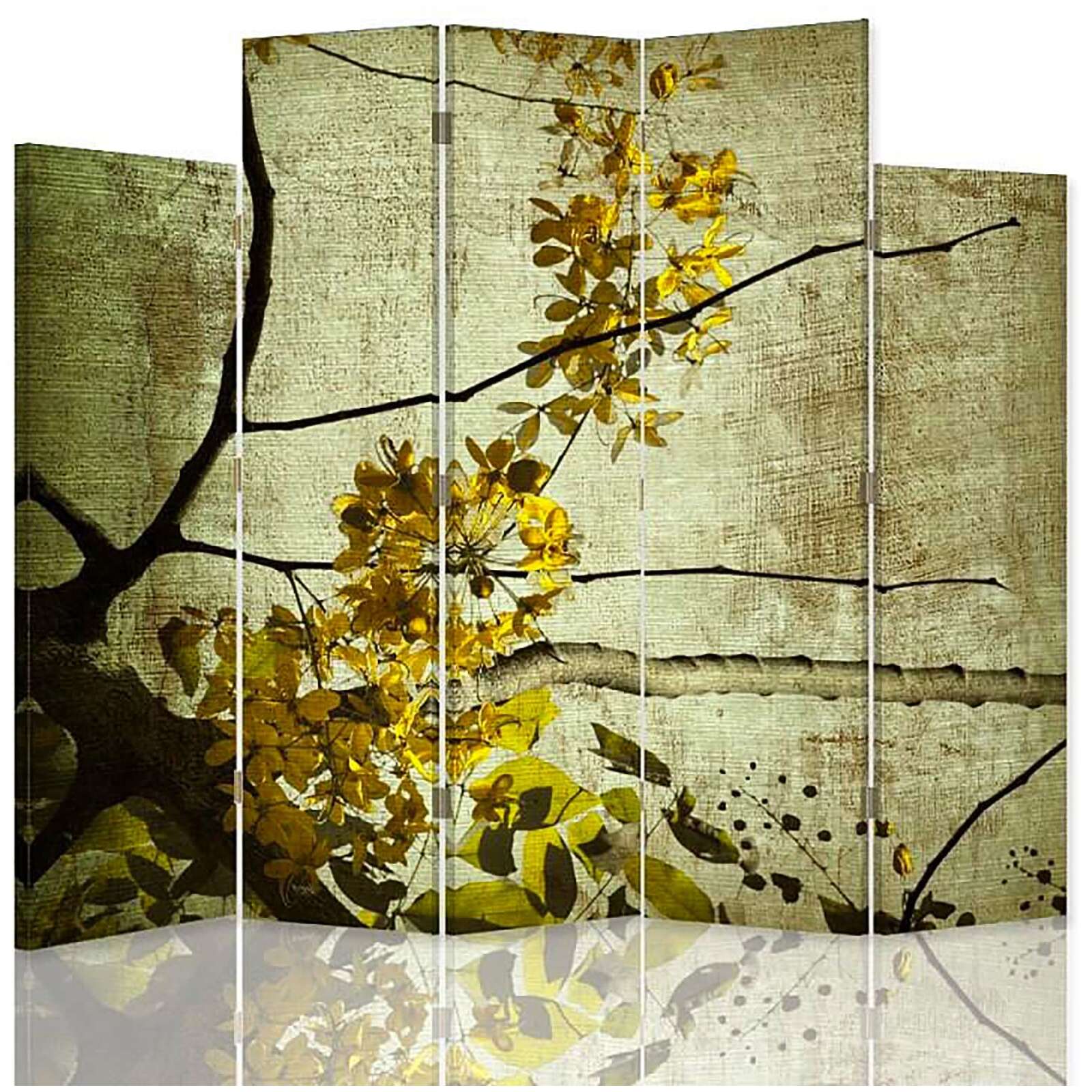 Paravent Décoratif Floral 5 Volets Design Branche Fleurie | Leroy Merlin