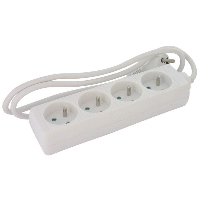 Bloc multiprise - Standard - Dhome - 4 x 2P+T - 16 A - Câble 3G1 mm² ...