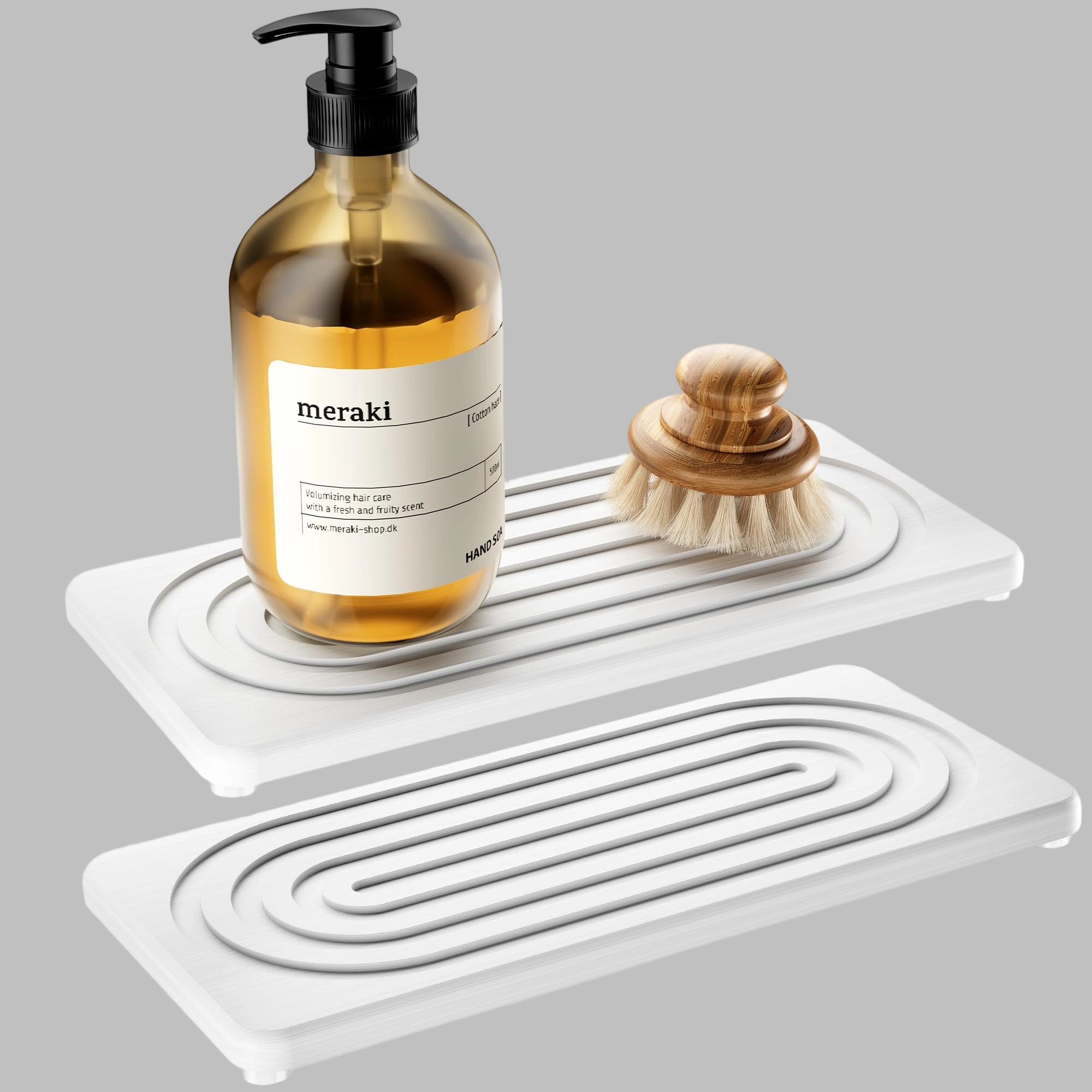 AUTRUCKER 2x plateaux absorbants pour lavabo, plateaux en terre de ...