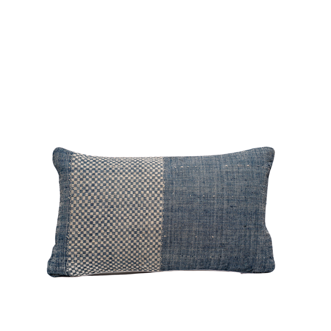 Coussin bleu horizon 30x50 en coton | Leroy Merlin