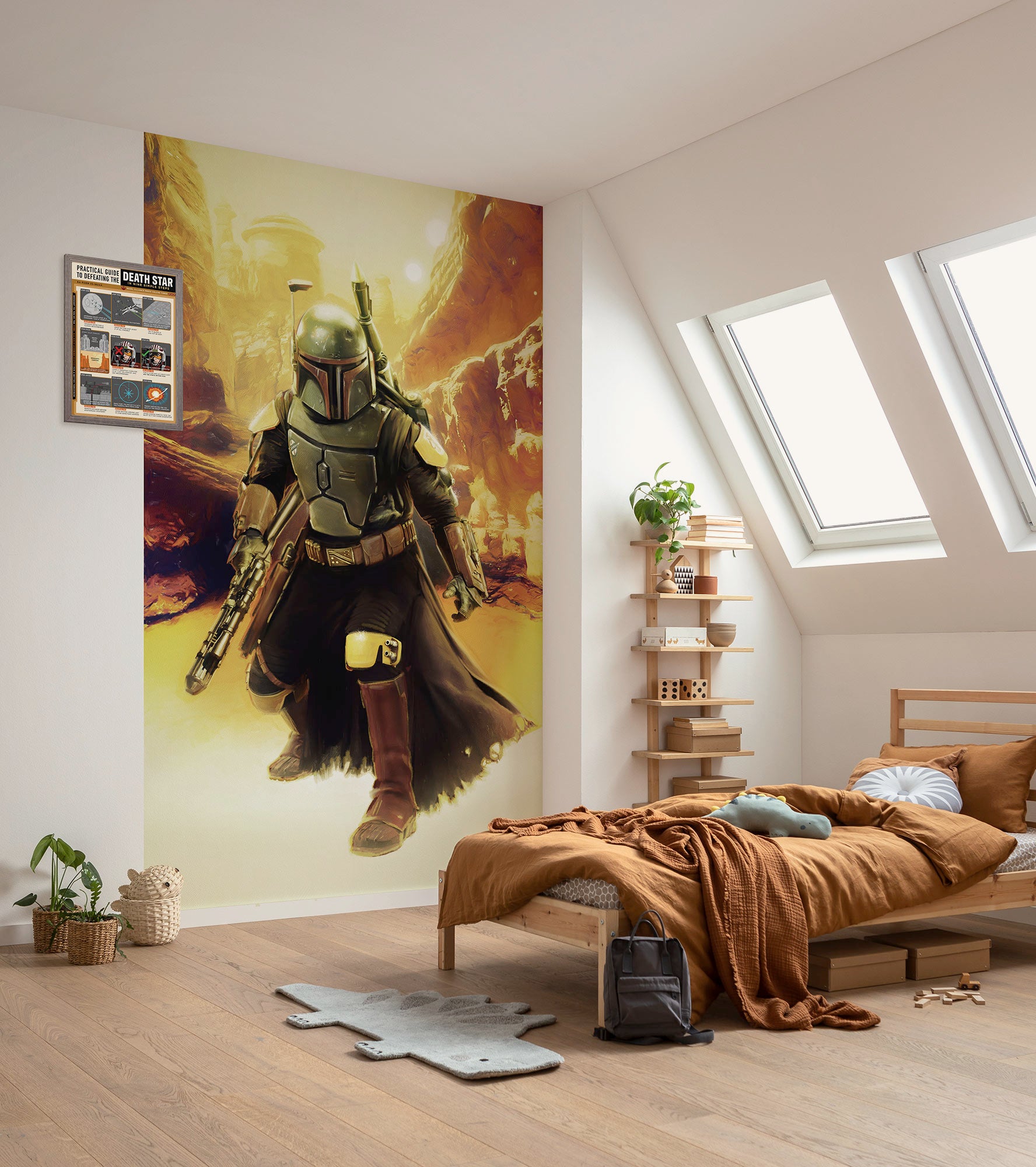 Papier peint panoramique Star Wars Yoda marron - 150 x 250 cm - Komar ...
