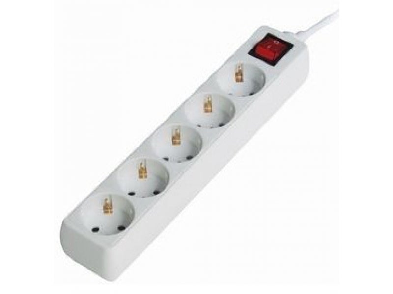 Gembird Surge Protector 5x - 5 prese AC - Bianco - CE - GS - 4500V ...