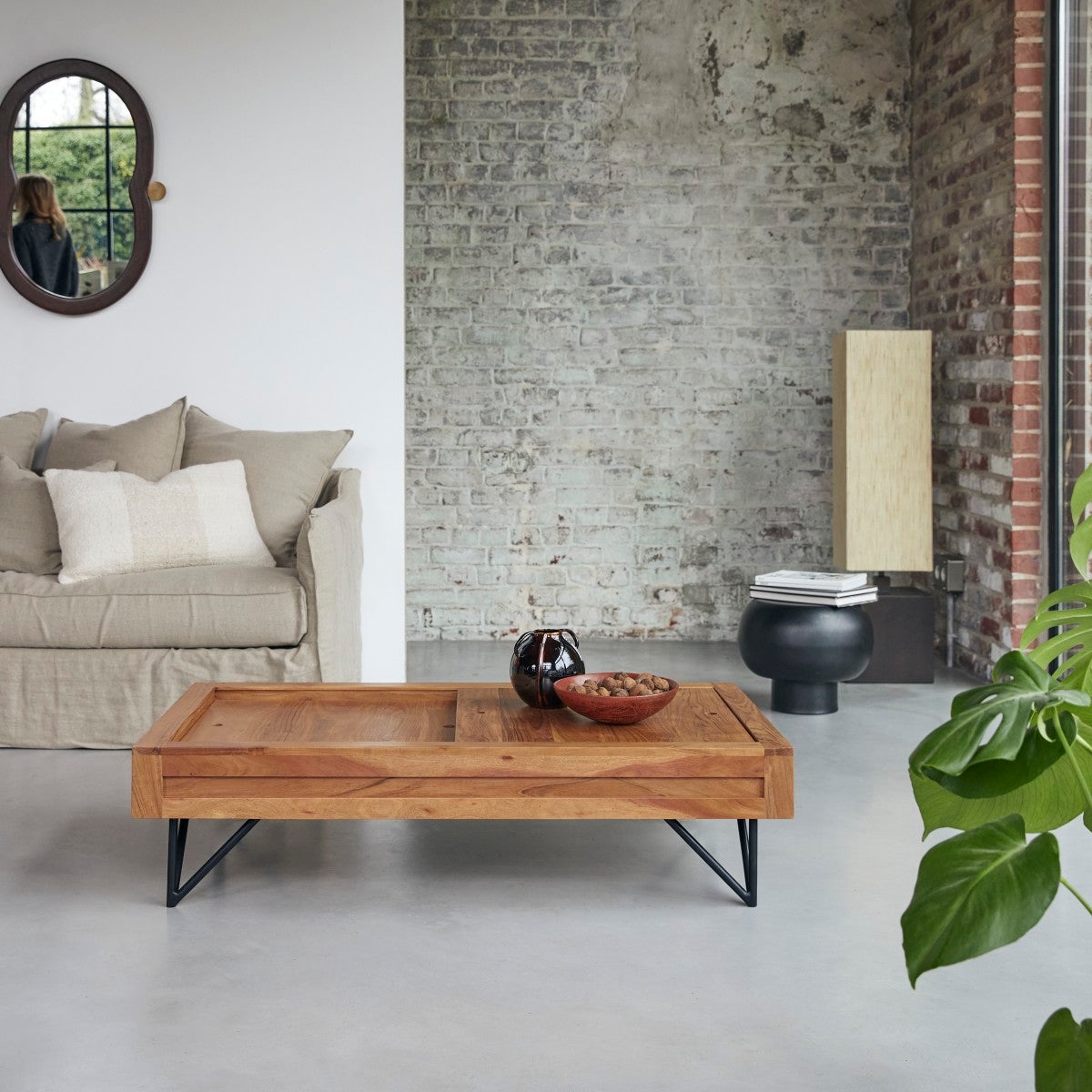 Tikamoon Table basse en bois d'acacia 120x68 Bonnie | Leroy Merlin