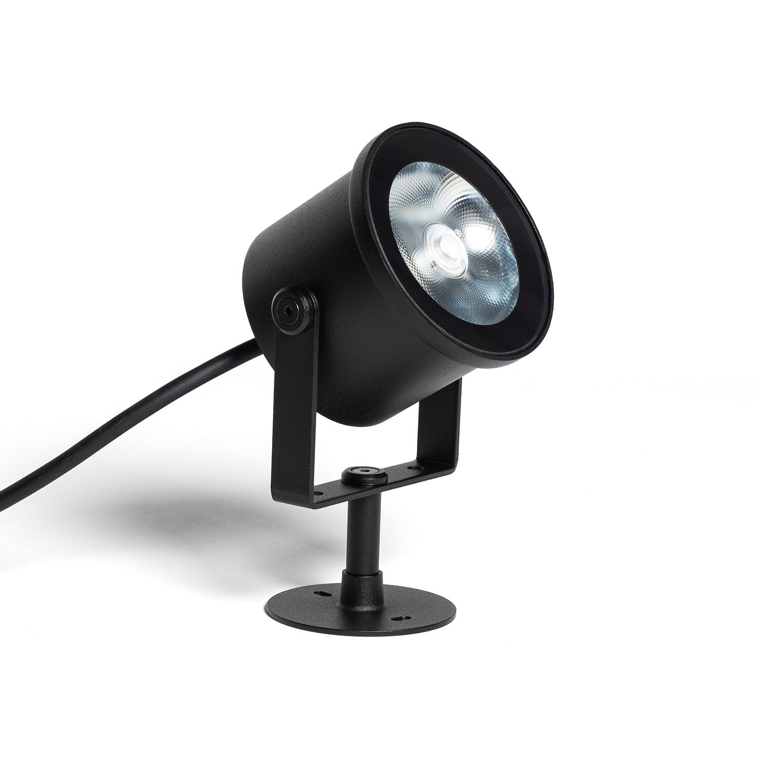 Projecteur LED 10 W Aluminium Fondu Wimel Noir mat | Leroy Merlin
