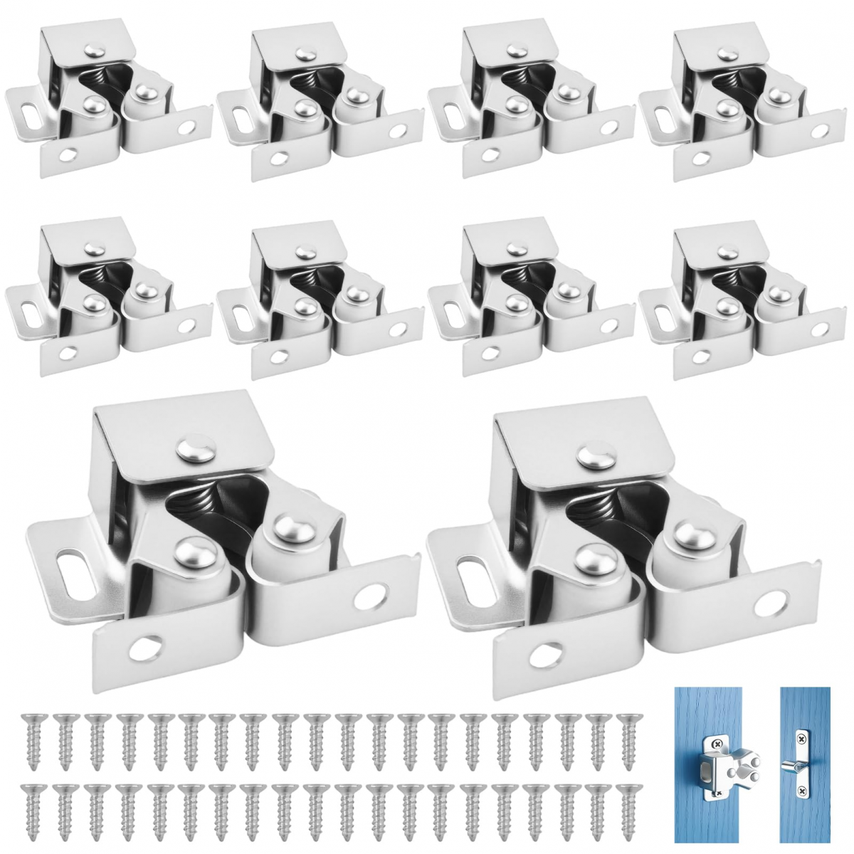 Loqueteaux de Meuble 10 Pièces Fermeture Porte Placard, Ensemble pour ...