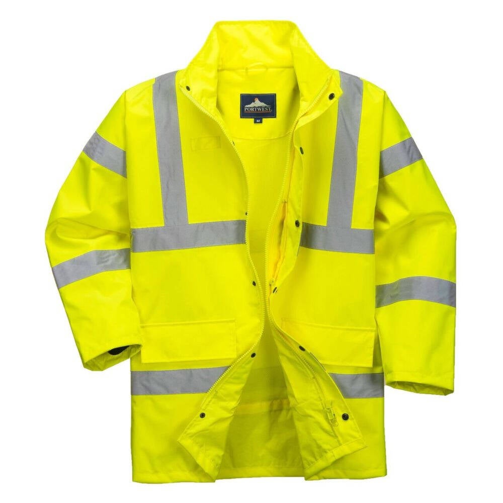 Parka haute visibilité respirante Portwest Classe 3 Jaune XXL | Leroy ...