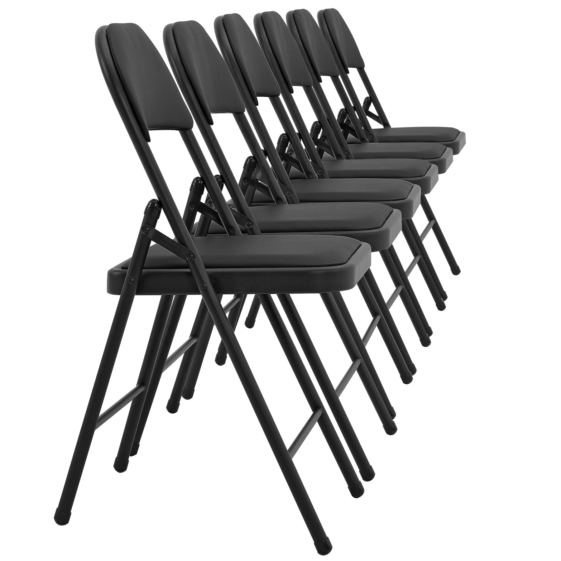 Lot de 6 chaises de bureau chaise de conférence visiteur en synthétique ...