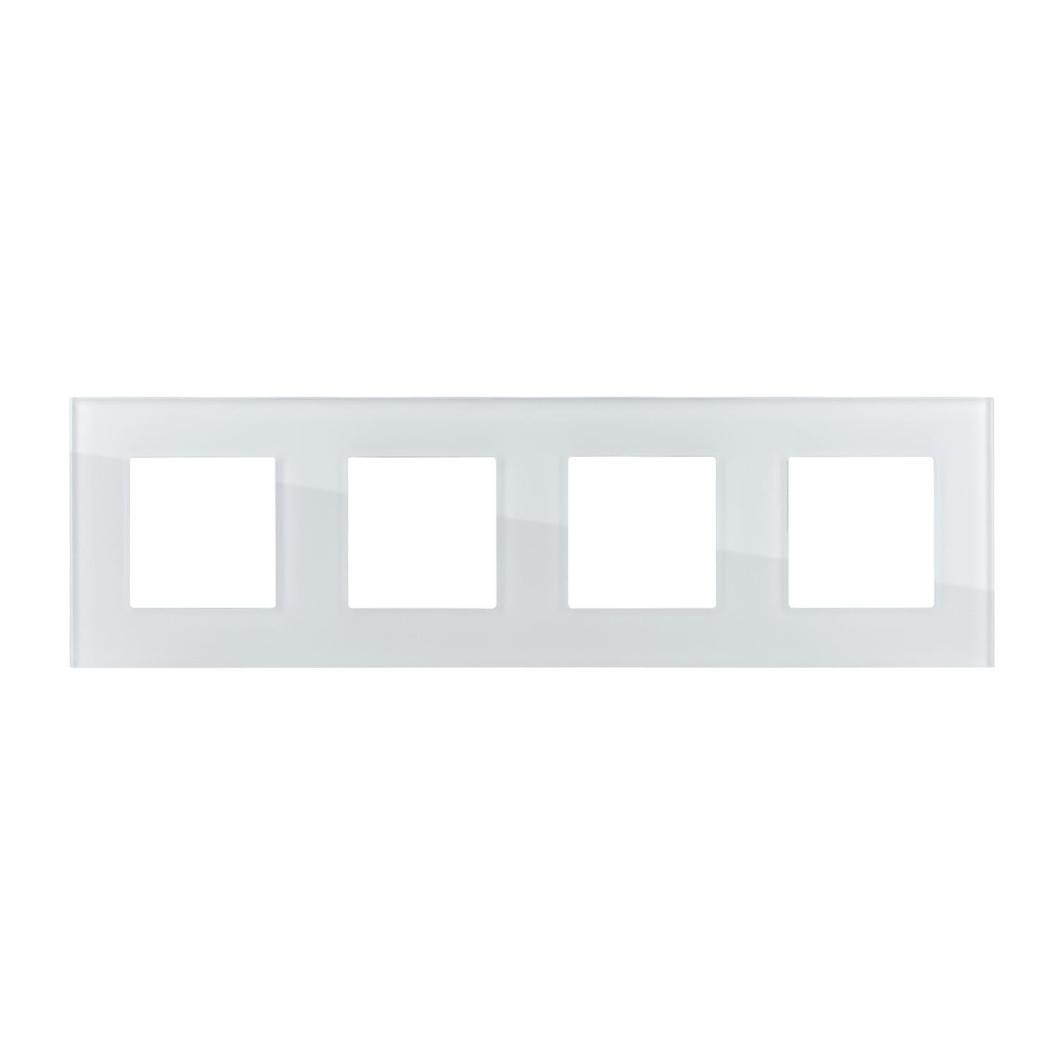 Ledkia Marco Cristal 4 Módulos Modern Blanco Aluminium,Verre,PC | Leroy ...