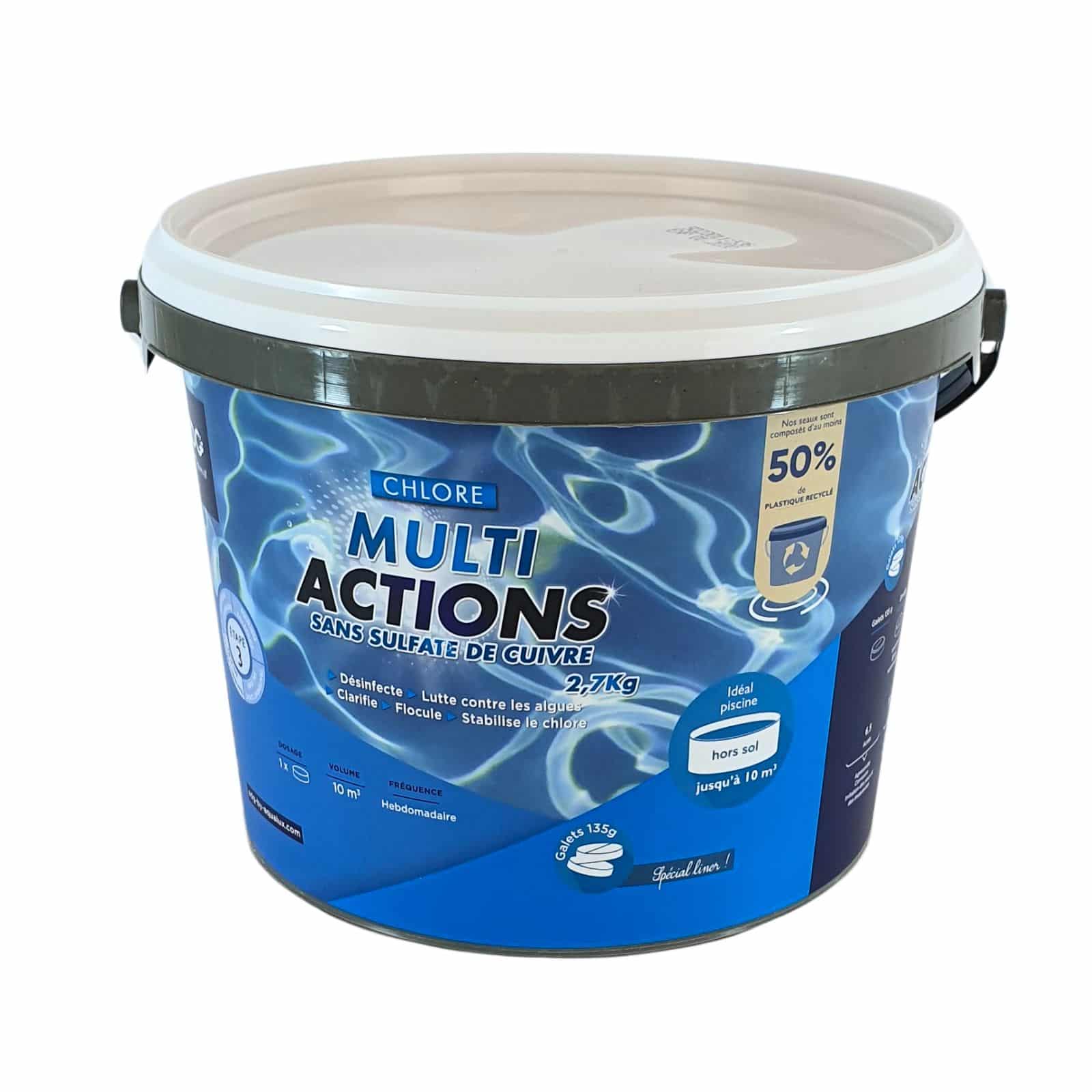 Chlore Multi Actions Piscine - Multi Fonctions Action Longue Durée ...