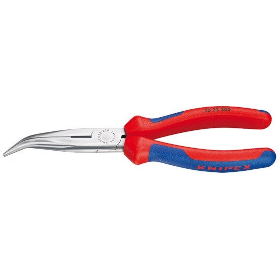 Pince à bec coudé demi-rond 200 mm KNIPEX Angle de 40°- 26 22 200 ...